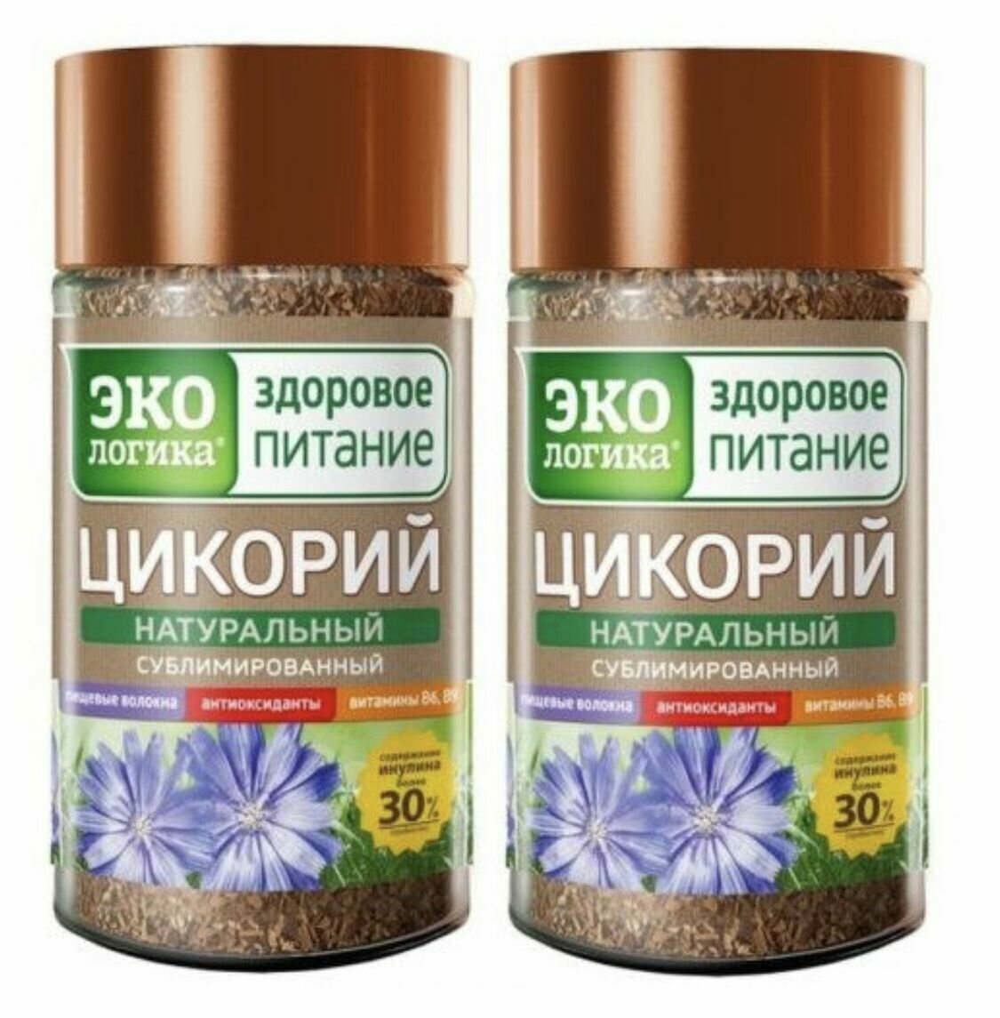 170г. Экологика цикорий сублимированный в банке, 85 г х 2 шт.
