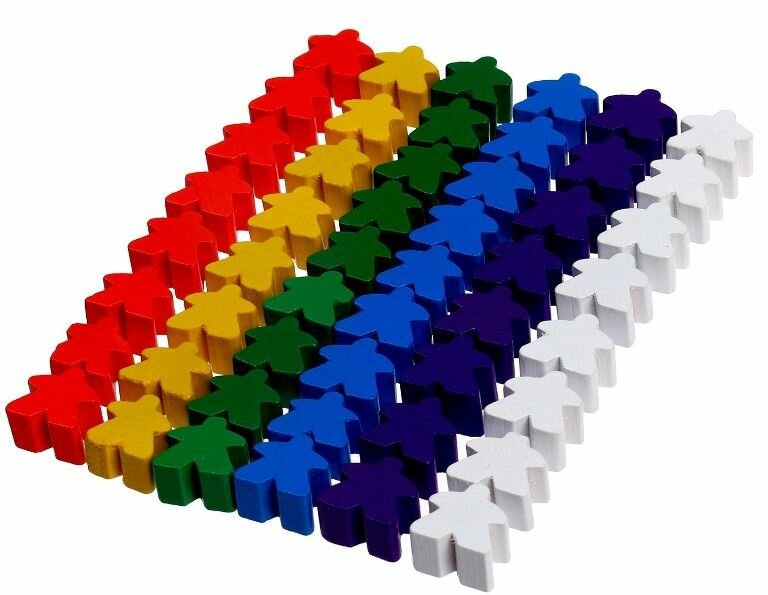 Набор фигурок для изучения счёта "Человечки", деревянный дидактический материал для малышей, учимся считать, изучаем цвета, 50 шт, Микс