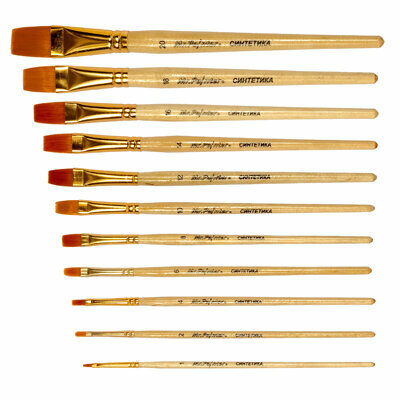 Кисти синтетика "Mr.Painter" SBF 204-08 плоская 5 шт короткая ручка №08