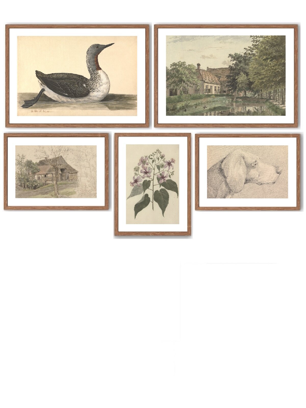 Постеры для интерьера 30х40 см, 21х30 см "Классика. Живопись" 5 шт (без рамок) / постерына стену для интерьера