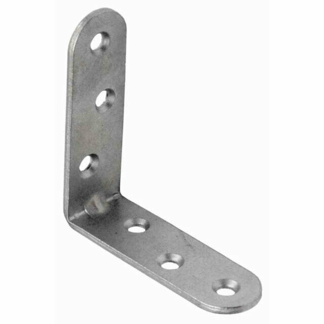 Уголок мебельный оцинкованный 100x100x20 мм для каркасов и крепления мебели