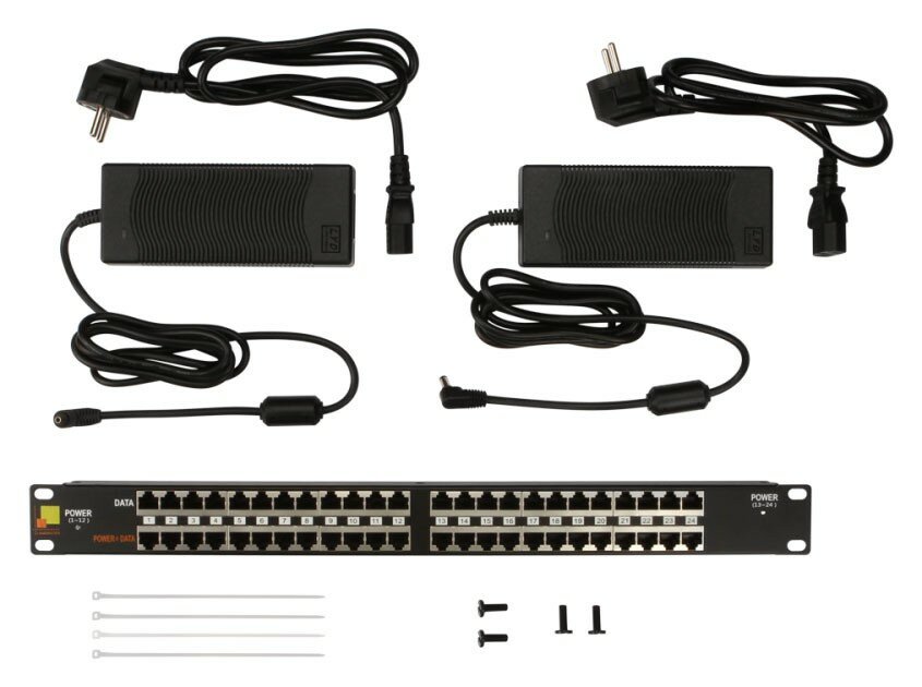 Патч-панель Lanmaster LAN-PP24-POE/A2 19" 1U 24xRJ45 кат.5e — фото 1