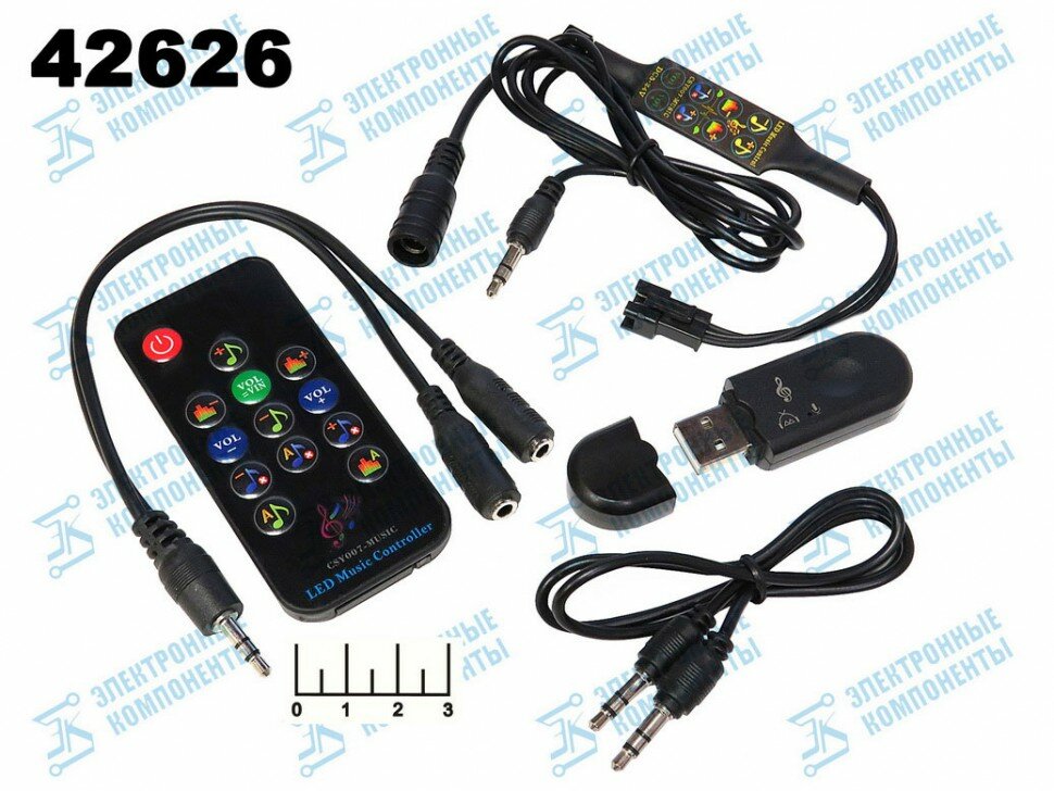 Контроллер для цифровой LED панели RGB 32*16 + ПДУ + MIC + bluetooth 5V-24V (WS2812B/CSY007-music)