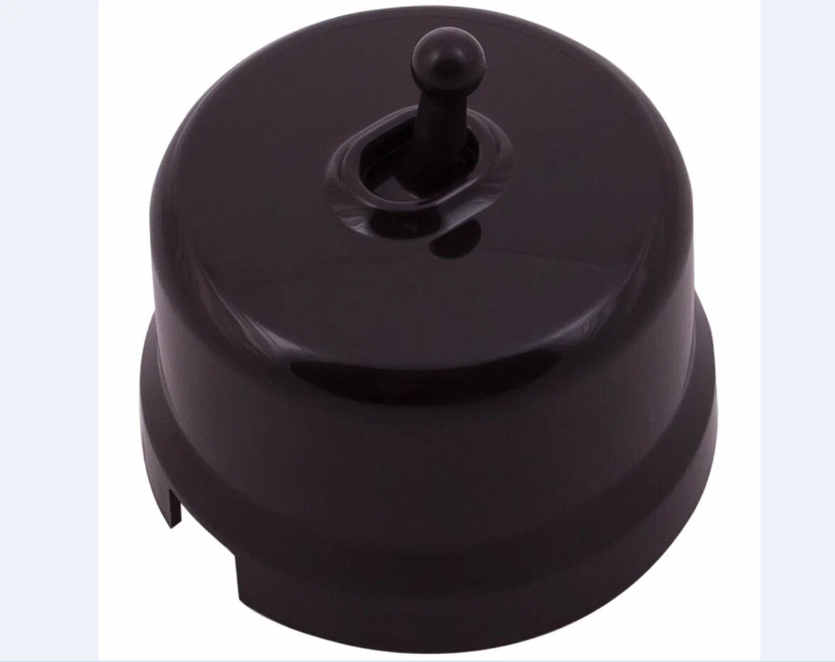 Выключатель перекрестный 1-кл (тумблерный) BIRONI Лизетта Пластик Коричневый B1-233-22