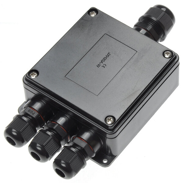 Бокс Jinwei JXH20A-W3 о/п 4 (1+3) ввода IP68 черный (4 шт. в наборе)