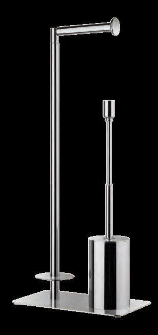 Стойка напольная с держателем для туалетной бумаги и ершиком WINDISCH 89226CR хром 145x250xh685