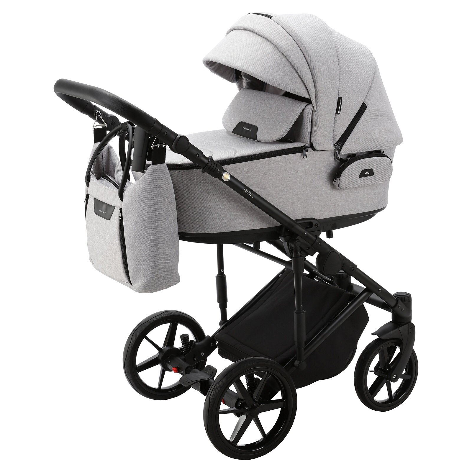 Коляска универсальная Adamex Zico TIP 2 в 1, Z-TK1 - Светло-серый