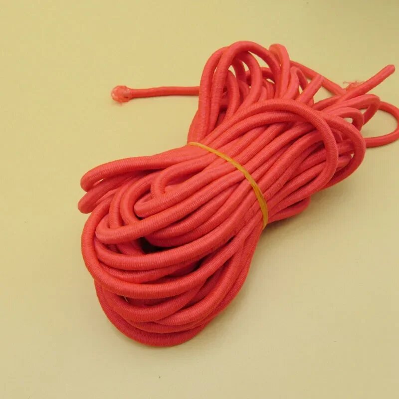 Эластичная лента Meetee 5 мм 5/10/20 метров Красный, Red, 20Meters