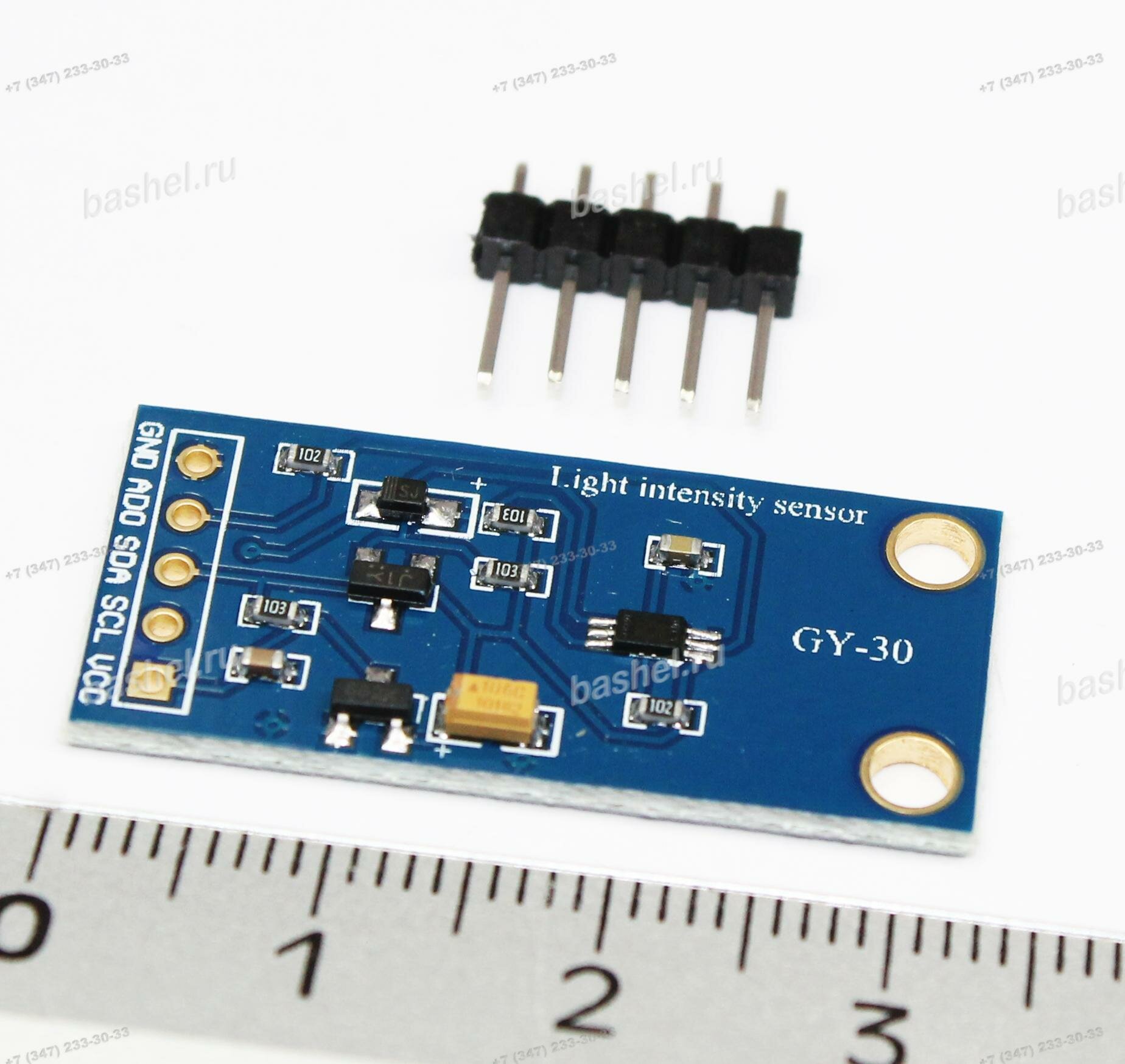 GY-30 BH1750FVL, Датчик освещенности, (от 1 до 65535 люксов, I2C, 3-5В)