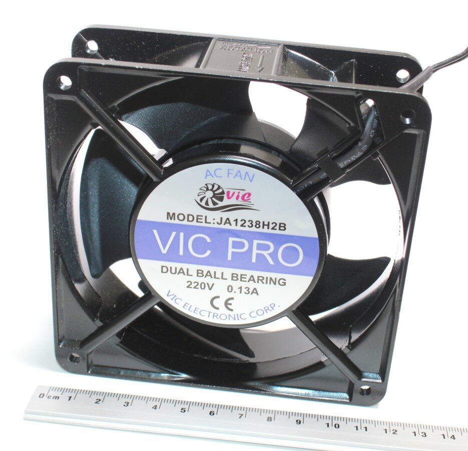 120х120х38мм, JA1238H2B VIC, Вентилятор AC, 220VAC, 0.13A