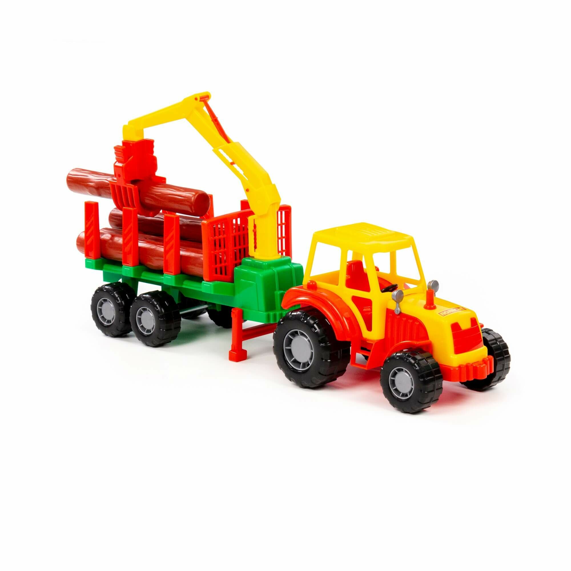 Трактор "Мастер" с полуприцепом-лесовозом, пластиковый, Полесье