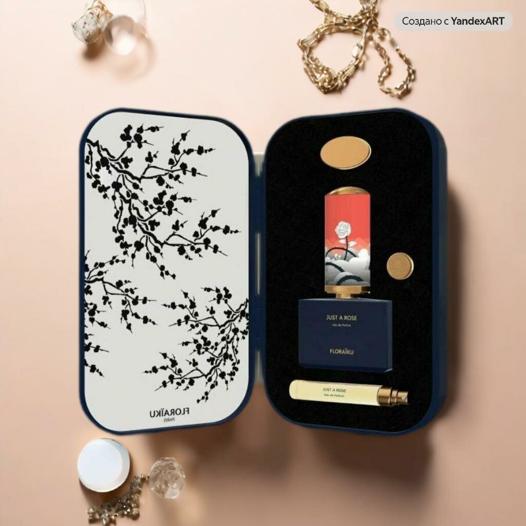 Парфюмерный набор Floraiku Just a Rose, парфюмерная вода, 50 и 10 мл. унисекс.