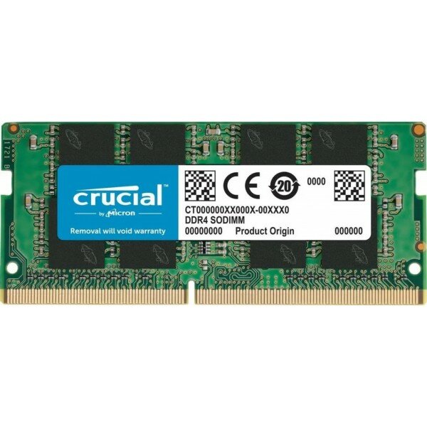 Оперативная память Crucial, DDR4, 8GB (1x8 GB), 3200 MHz, CL22, SO-DIMM