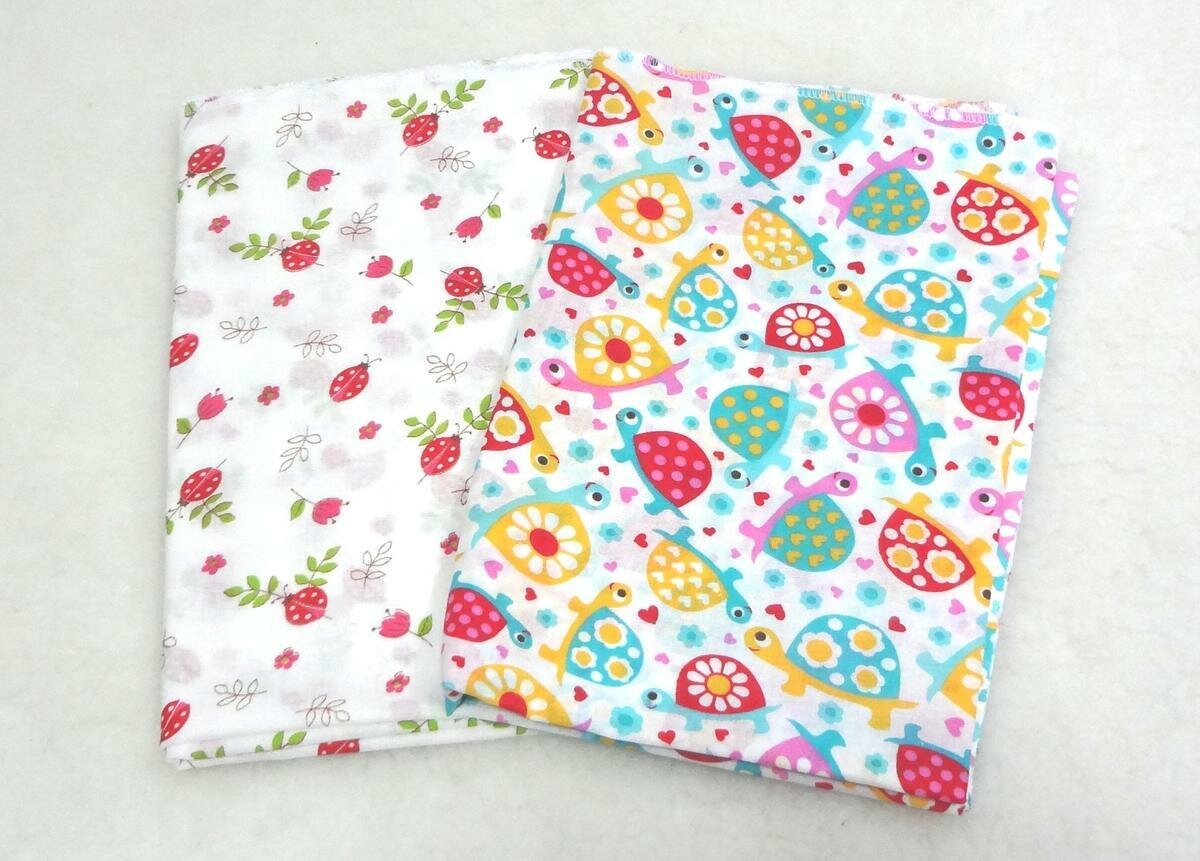 Пеленка детская ситцевая "Ириска", 80х120 см, плотный ситец, для новорожденных