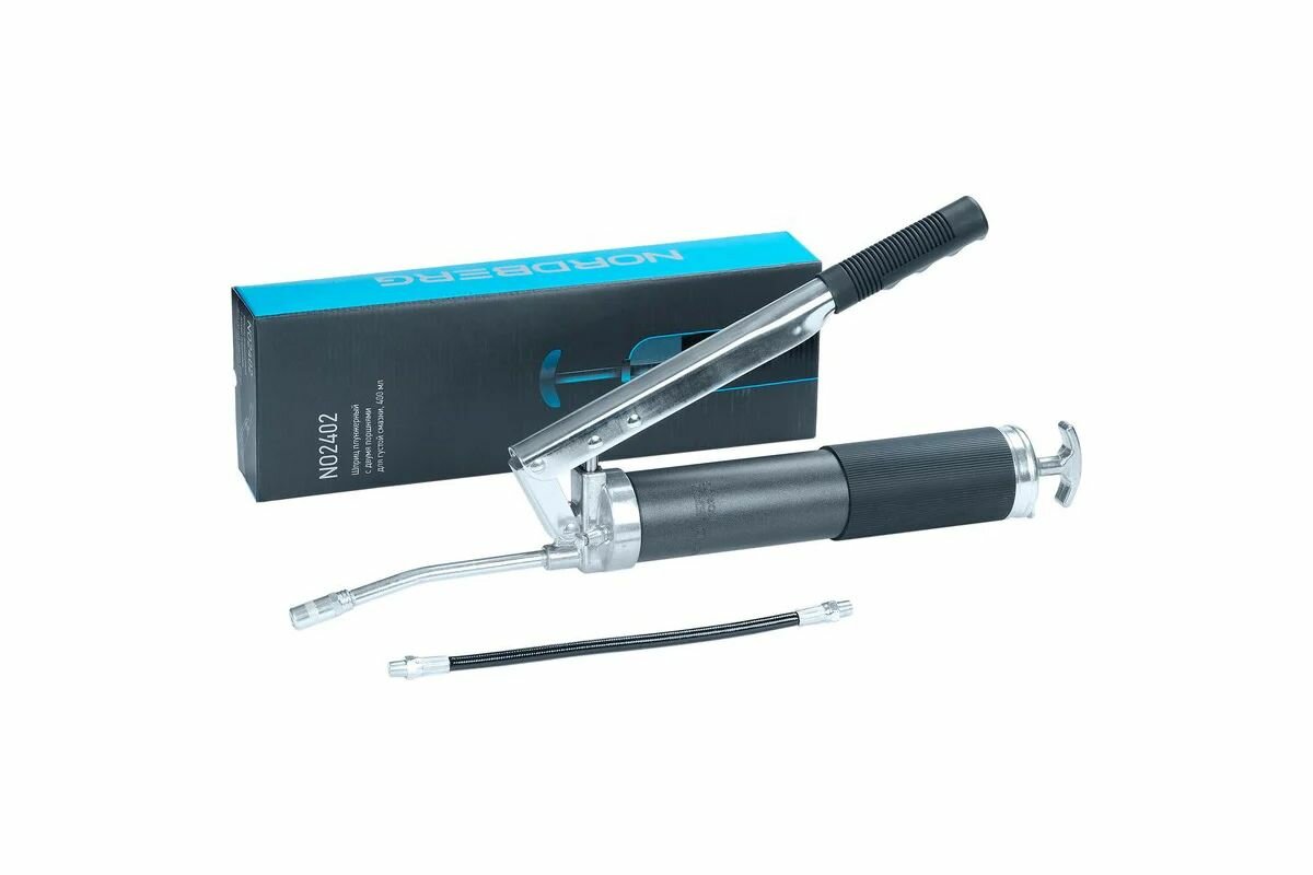 Шприц Nordberg NO2402, для смазки, нержавеющая сталь, 400 мл