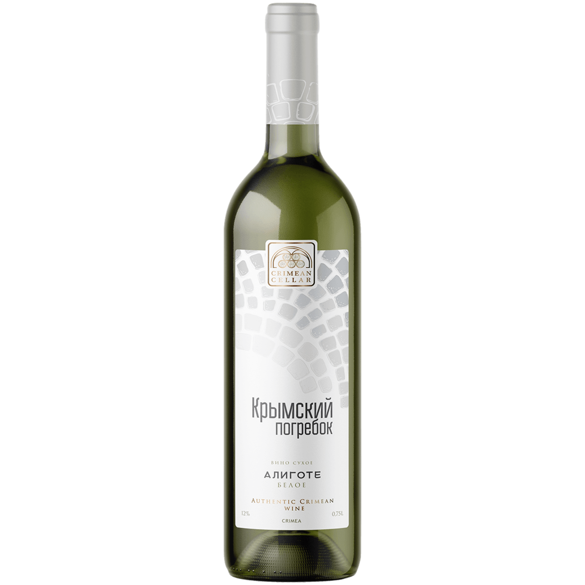 Вино "Крымский Погребок" Алиготе, белое, сухое, 0,75 л, Россия