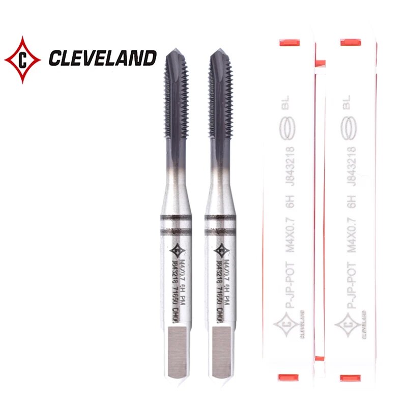 CLEVELAND HSS-PM со спиральным остроконечным метчиком JP M2 M2.5 M3 M4 M5 M6M8 M10 M12 M14 M16 Машинные метчики с резьбой для нержавеющей стали, M3X0.5, 1PCS