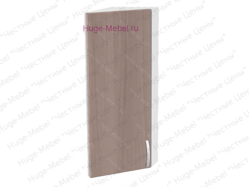 Торцевой шкаф кухонный верхний подвесной 300 Дина (шимо темный) Huge Mebel . Ширина 300 Высота 716. Кухонные шкафы