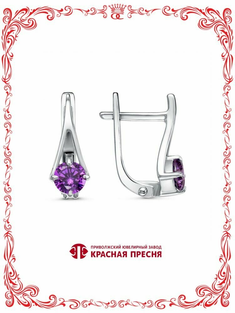 Серьги, фианит