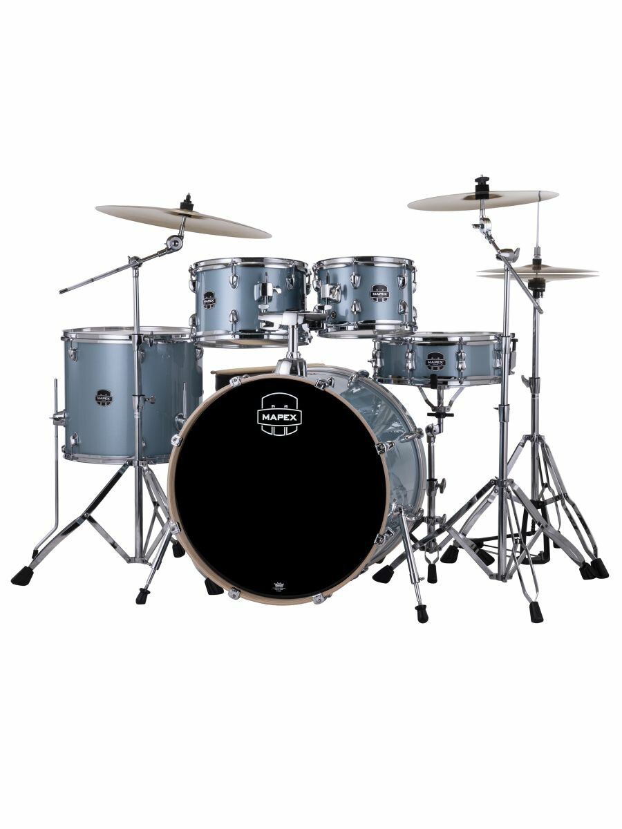 Mapex VE5295FTCVJ Ударная установка из 5-ти барабанов, Venus series: BD2216, TT1007, TT1208, FT1614, SD1450, TH652, педаль P410, стойки: S400, H410, B400*2, стул T400, тарелки 14"HIHAT + 16" CRASH + 20" RIDE, цвет Aqua Blue Sparkle