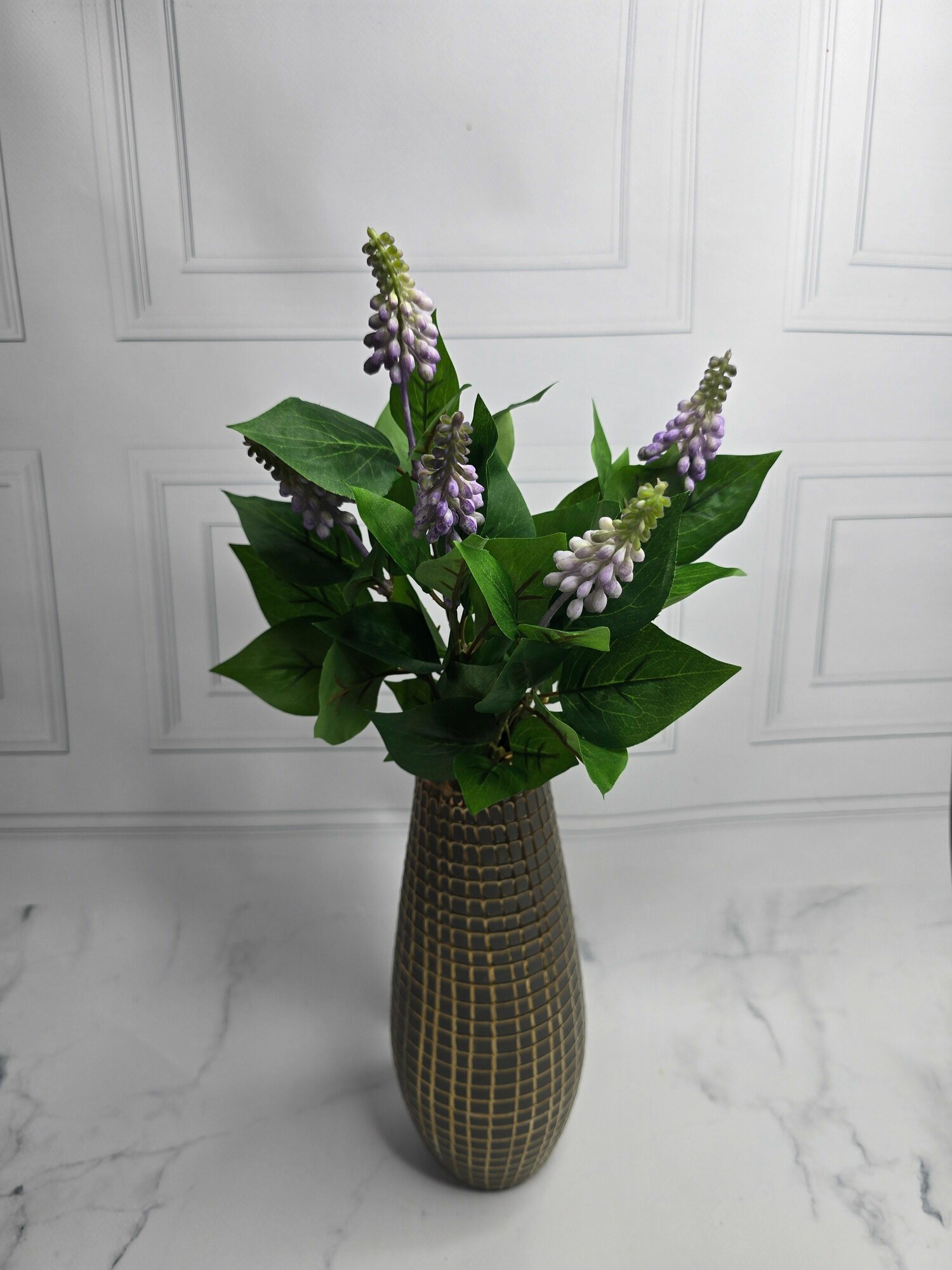 Искусственный цветок Holodilova "Люпин", высота 36см, цвет сиреневый