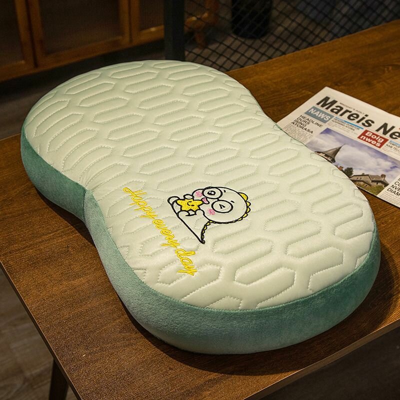 Подушка для сна из пены с эффектом памяти, латексная подушка из ледяного шелка для сна на боку, милая маленькая подушка, портативное средство для сна, офисная подушка.