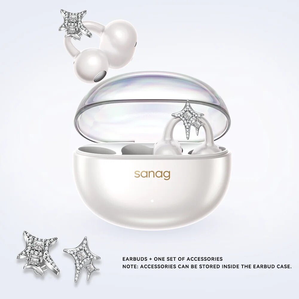 Sanag S6S Nova Stardust White беспроводные наушники-серьги