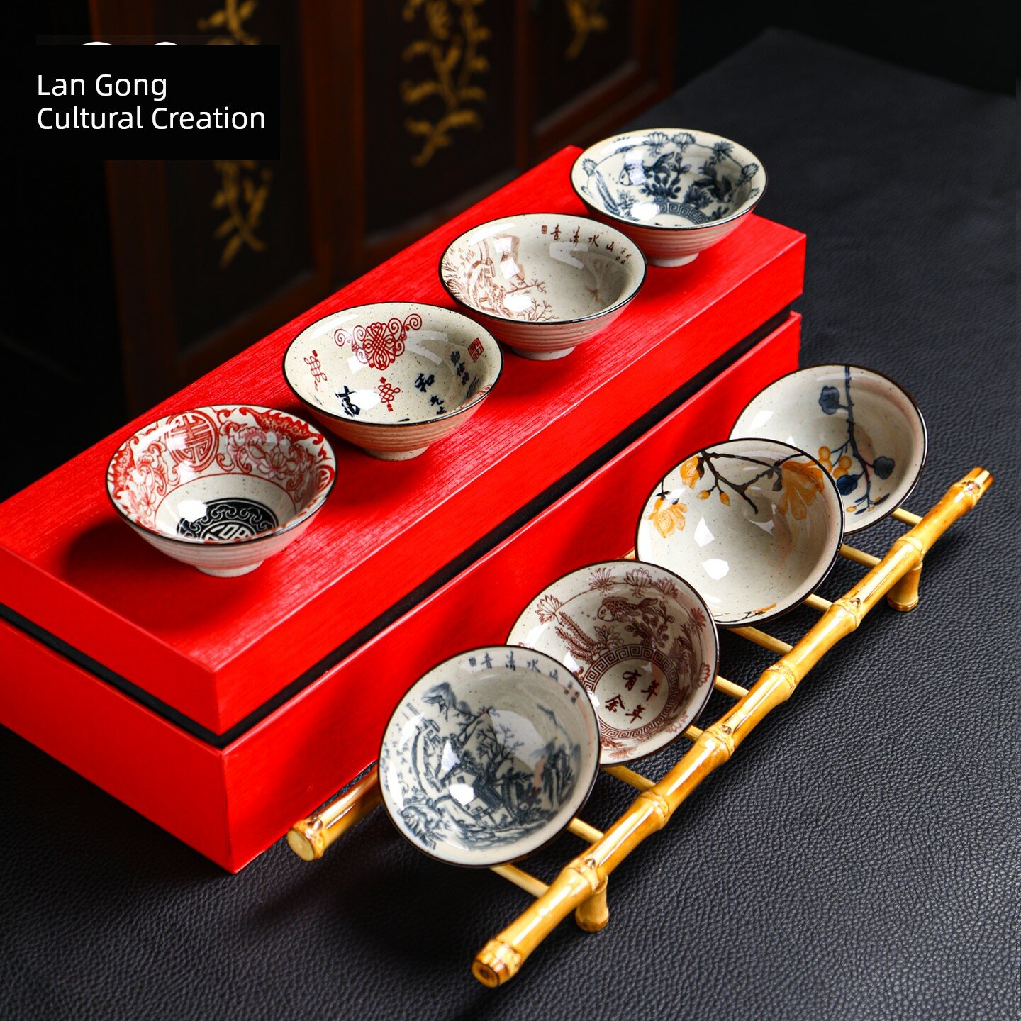 Чайный сервиз в ретро-стиле, 6 предметов, керамический чайный набор для дома, чайные чашки, чашки для дегустации чая