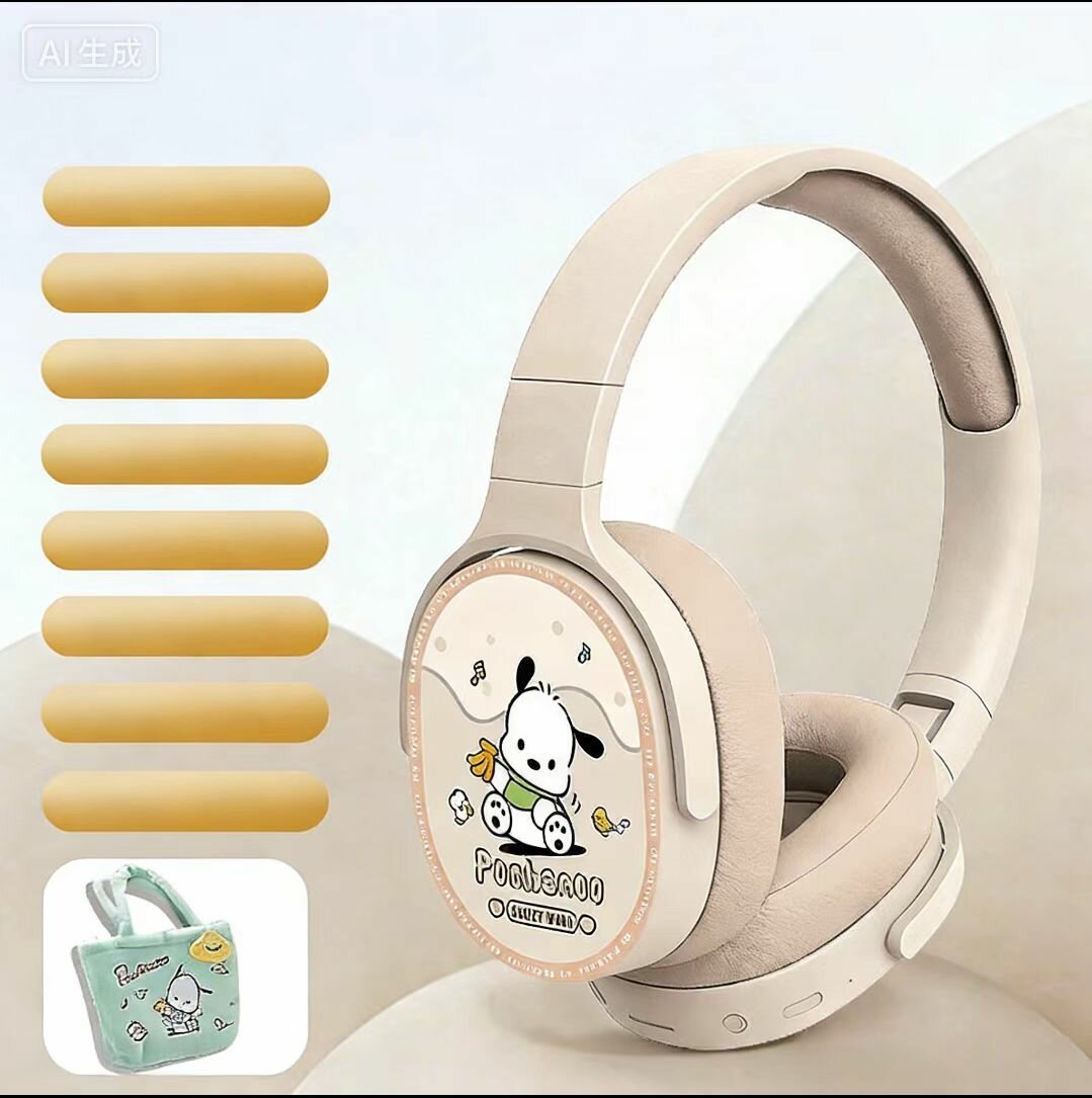 Новые беспроводные наушники KE-55 с Bluetooth 5.3, длительным временем автономной работы и оригинальным мультяшным дизайном.