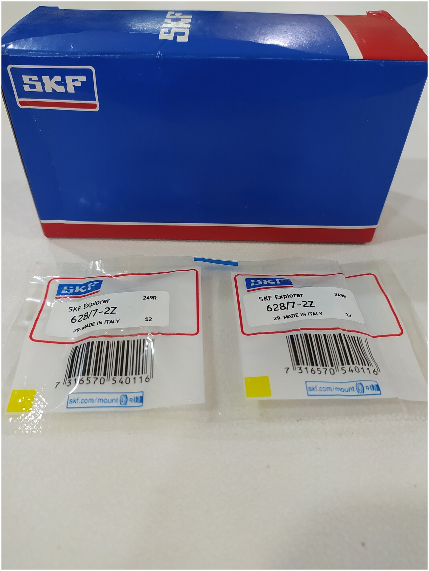 Подшипник 628/7-2Z шариковый радиальный SKF 7*14*5/0,003