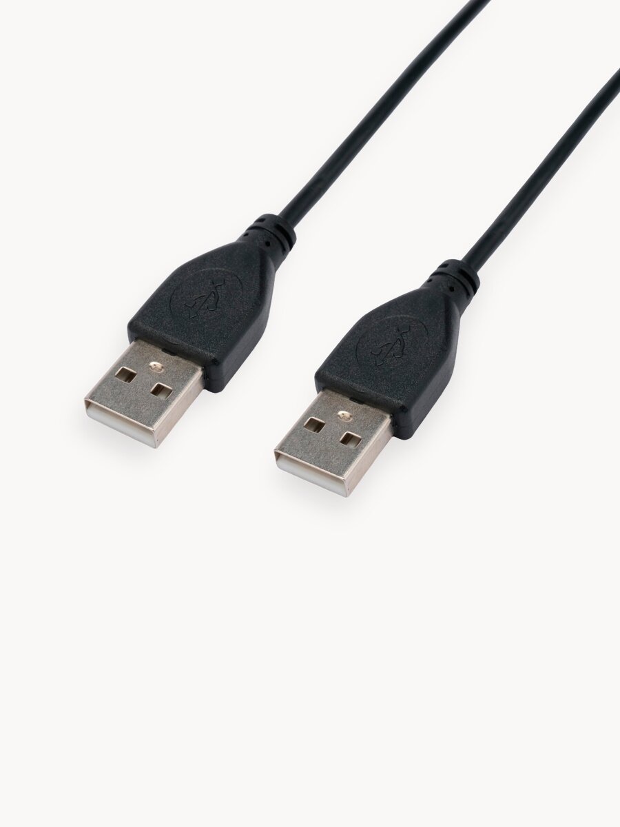 Кабель USB2.0 AM/AM Cablexpert черный 28/26AWG медный проводник Pro 3м CC-USB2-AMAM-3M