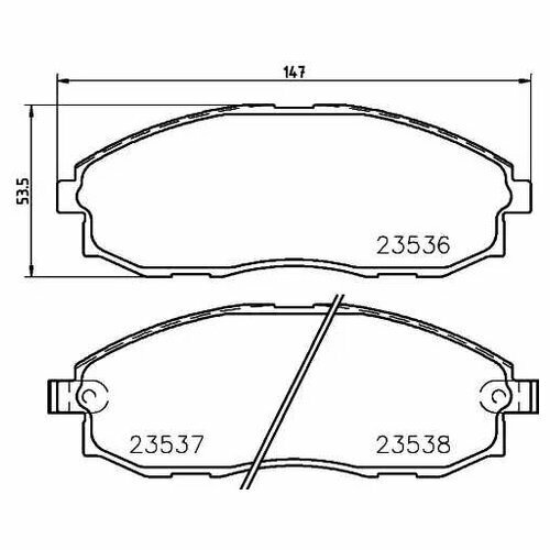 Колодки тормозные Nisshinbo NP6018 для Hyundai H-1, PORTER C