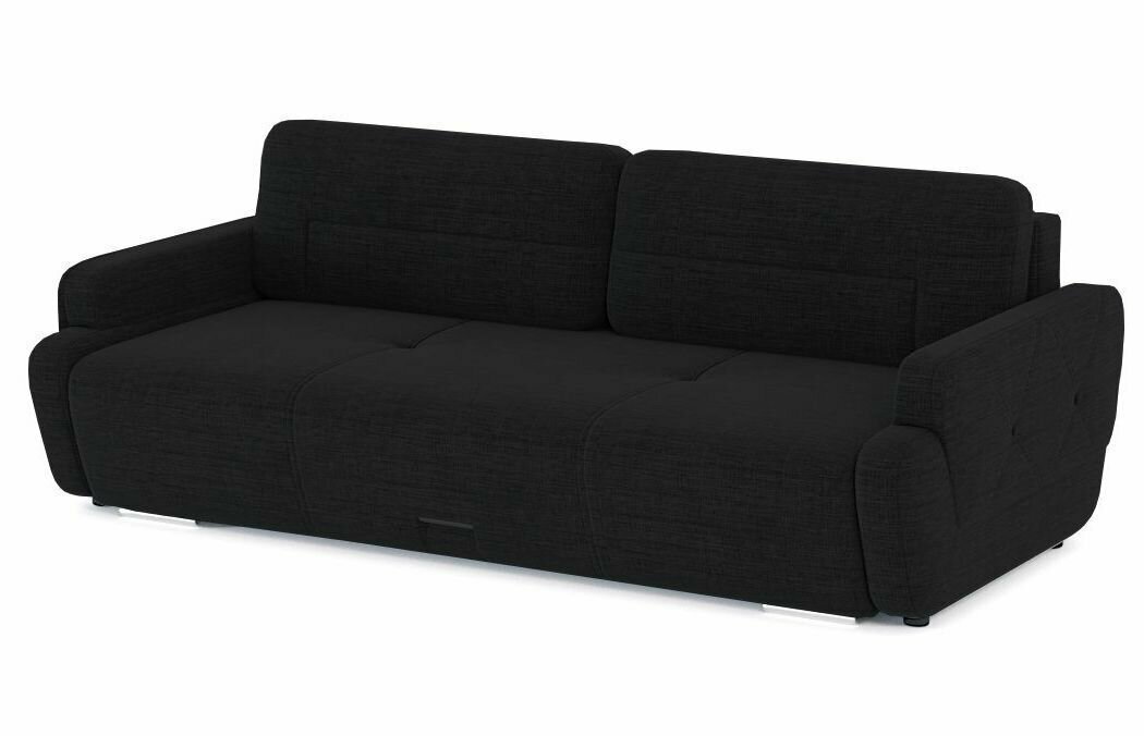 Диван-кровать МногоМеб Джелонг пантограф, рогожка, Дрим Блэк