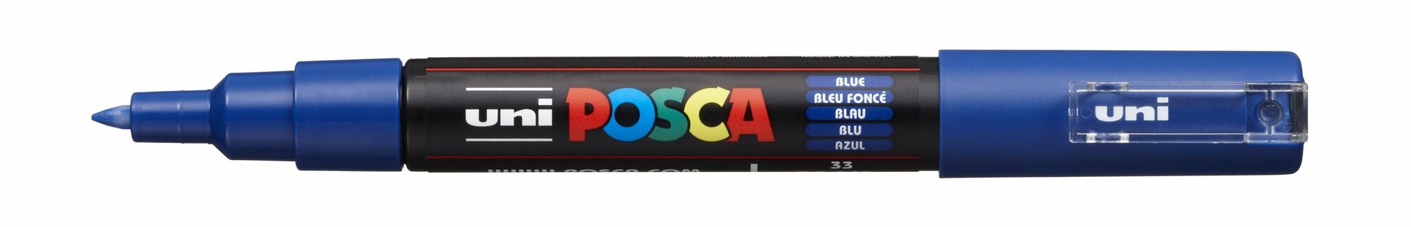 Маркер акриловый UNI POSCA PC-1M, синий, 0.7 мм, круглый