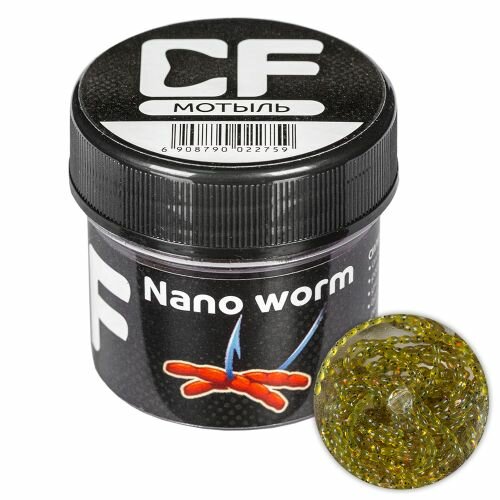 Силиконовая приманка CF Nano worm 86-90-1-6 9см. 23шт.