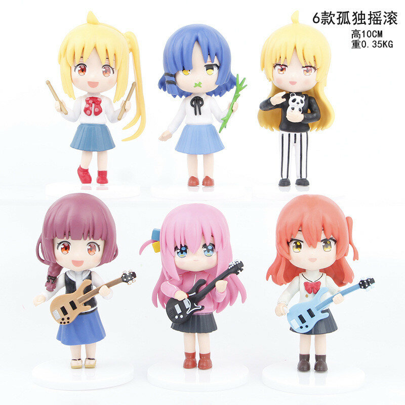 Фигурка pvc bocchi the rock gacha, 6 эксклюзивных дизайнов