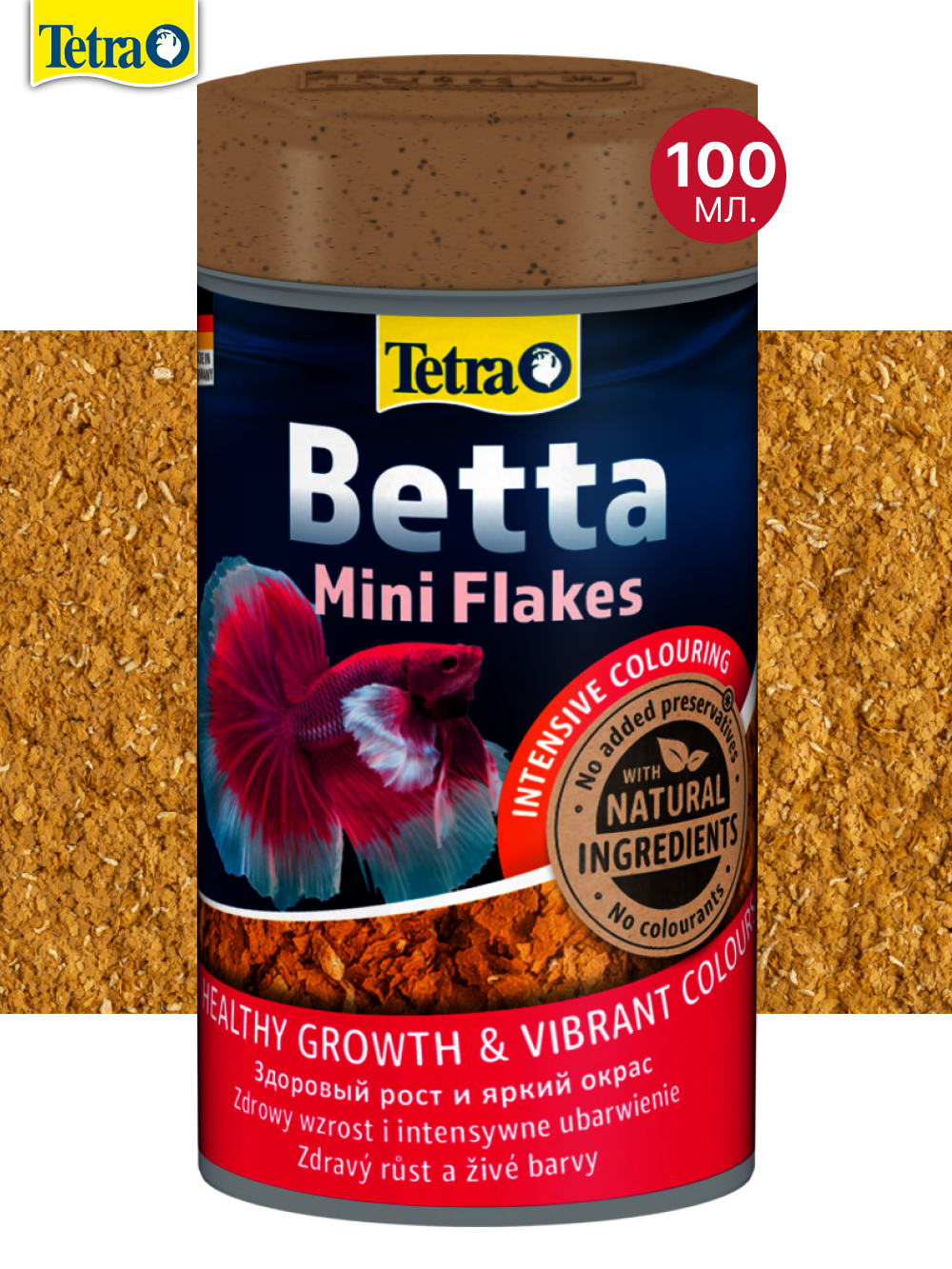 Корм Tetra "TetraBetta", для лабиринтовых, для роста и развития, хлопья, 100 мл