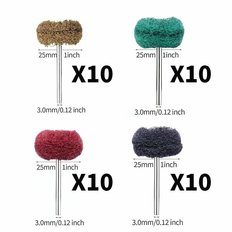 Насадки на гравер / Набор шлифовальных насадок для полировки гравера, дрели и шуруповерта,40 шт