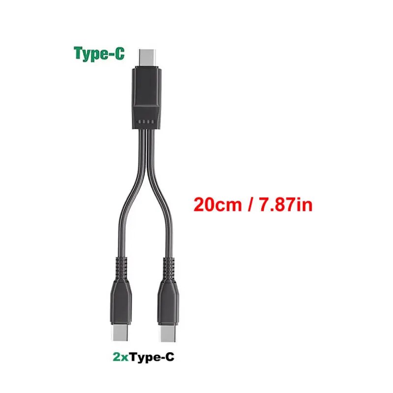 Кабель-разветвитель USB-C 1-в-2 С Двумя Выходами Для Зарядки iPhone 15/16