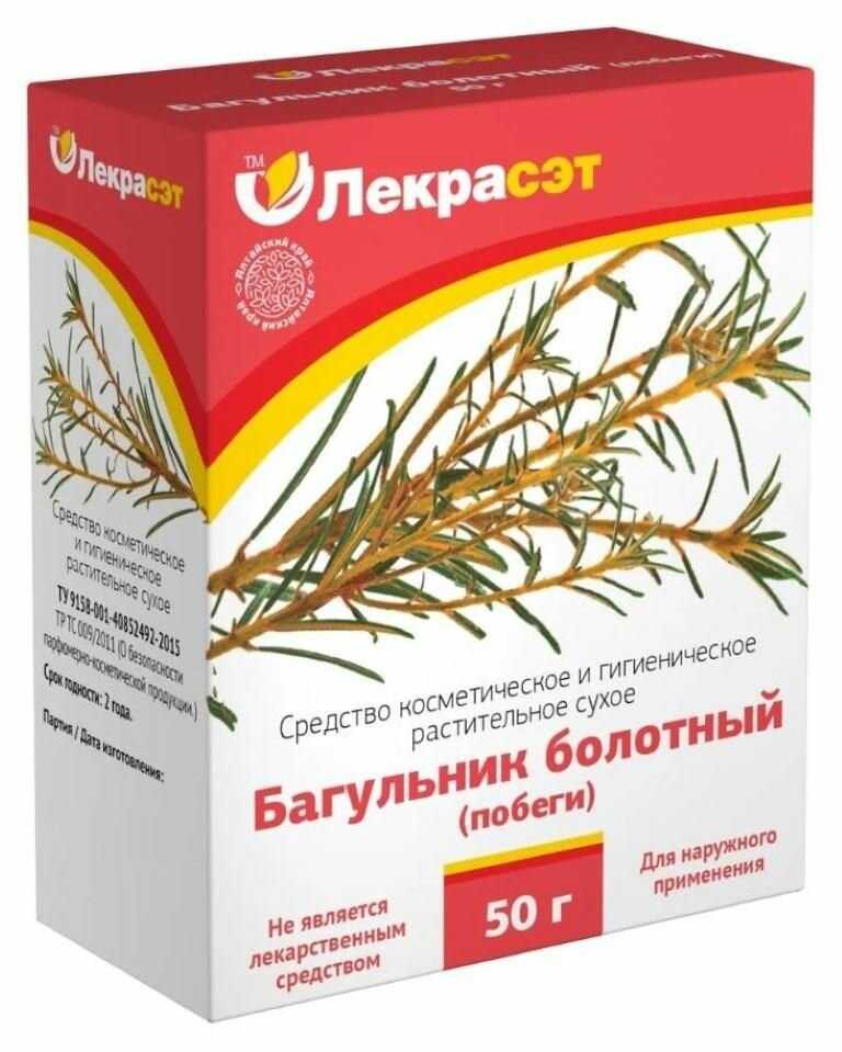Косметическое средство Лекра-СЭТ "Багульник болотный", побеги, 50 г