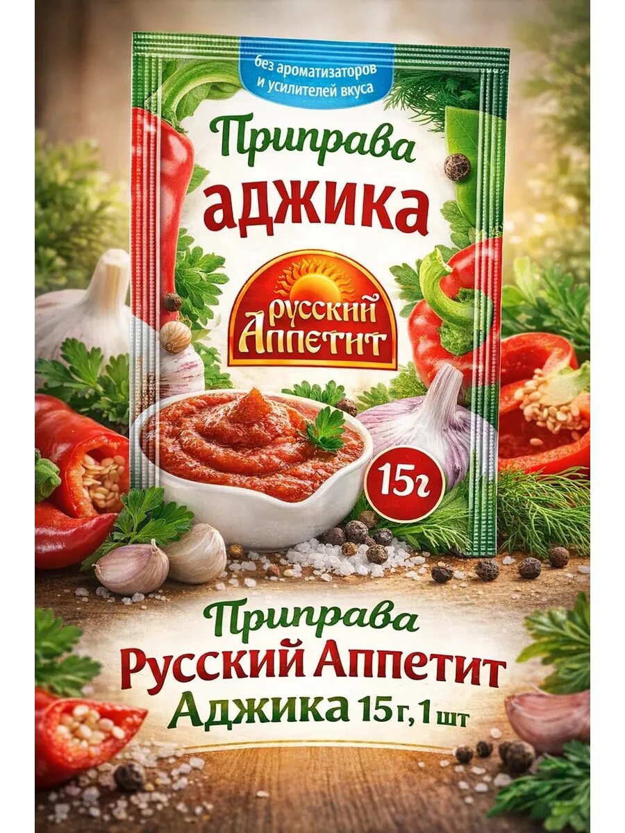 Приправа русский аппетит аджика 15 г.