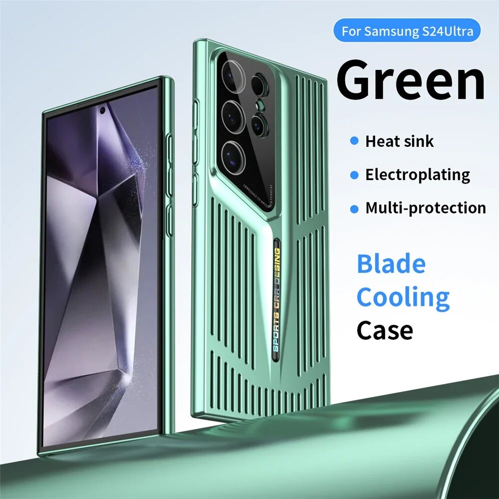 Защитный противоударный чехол для Samsung S24 Ultra S23 S22 Зеленый, green, For Galaxy S22 Ultra