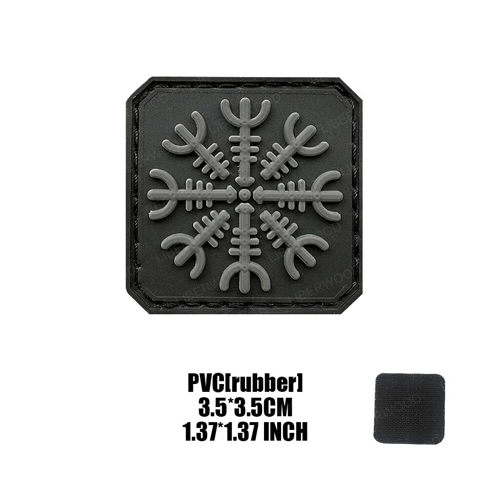 Нашивки LIBERWOOD Viking Compass 2.5-3 см Черный, 11 gray