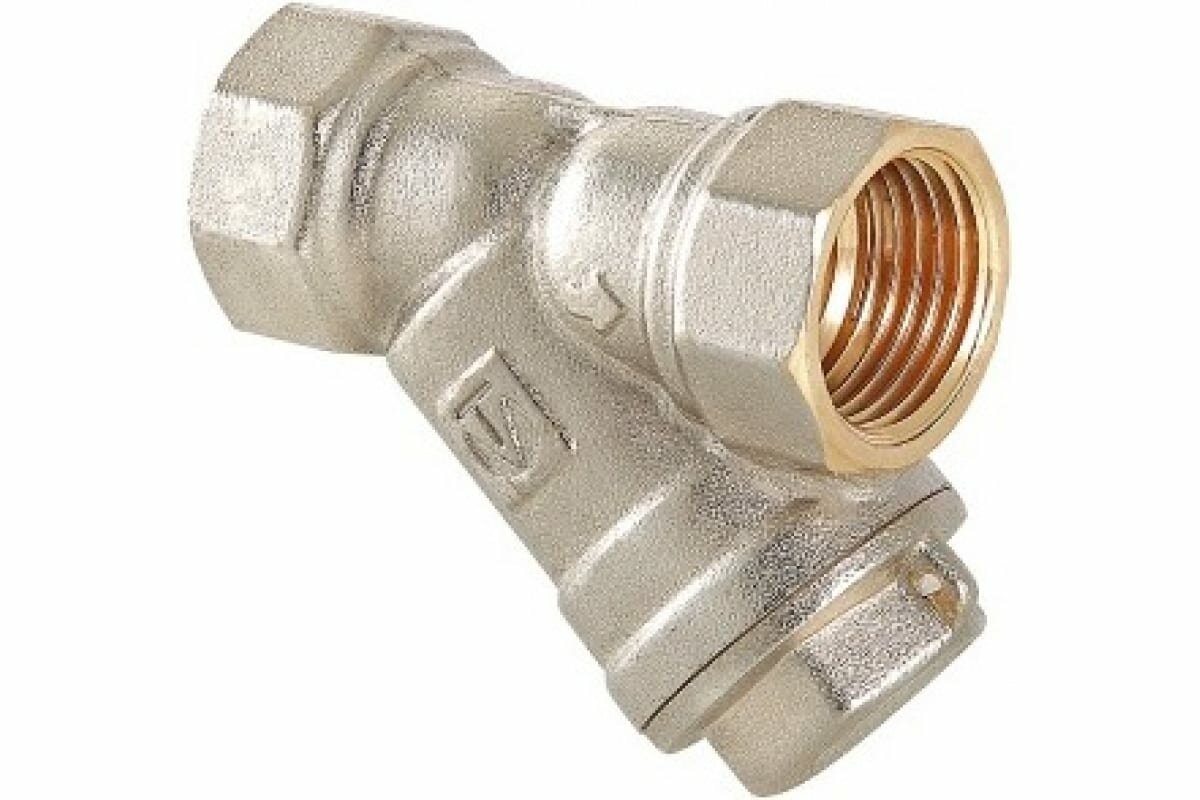 Косой фильтр Valtec VT.192. N.09 2" 2F‑2F никелированная латунь для горячей и холодной воды, сжатого воздуха, масла, жидких углеводородов