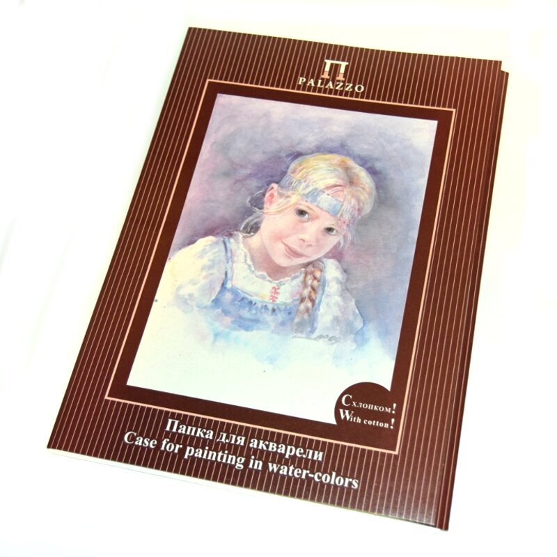 PALAZZO Папка для акварели Настя 200 г/м2 ПАН/А4 тисненая 210x297 мм 21x29.7 см 10 л