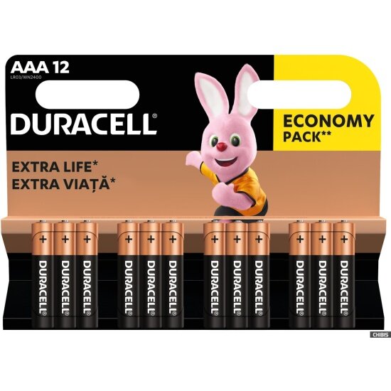 Элемент питания Duracell Basic LR03-12BL AAA бл 12