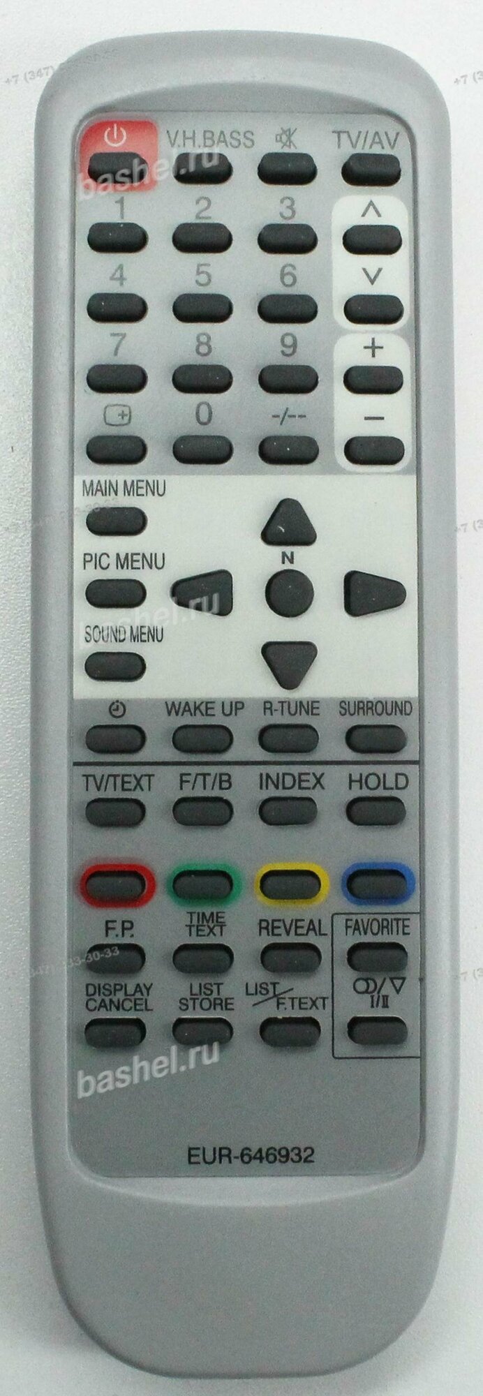Panasonic EUR646932 TV, Пульт ДУ, RC_EUR646932