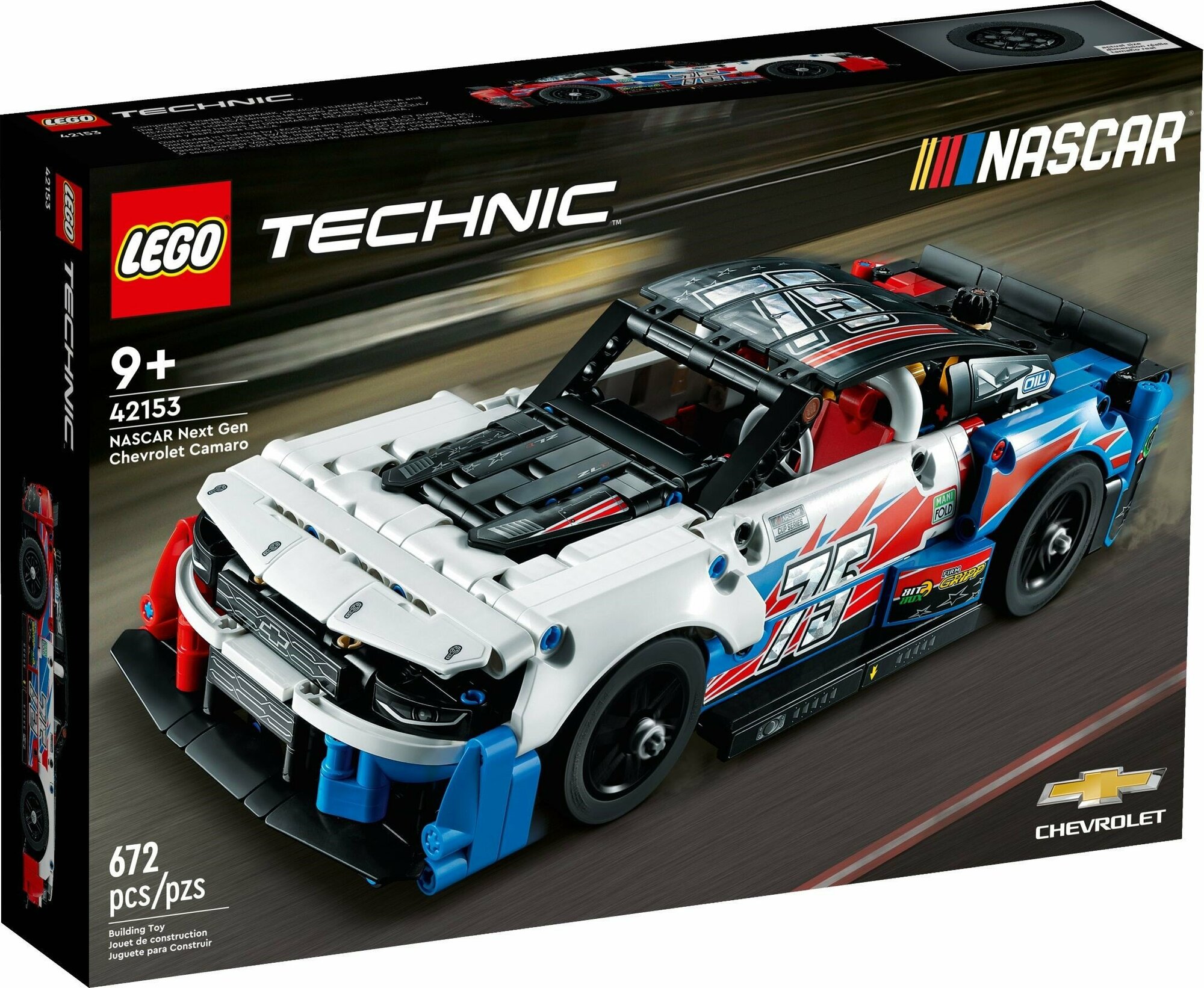 Конструктор LEGO Technic 42153 NASCAR: Chevrolet Camaro ZL1 нового поколения