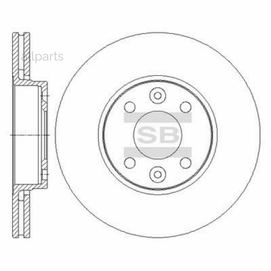 SANGSIN BRAKE SD3067 Диск тормозной передний