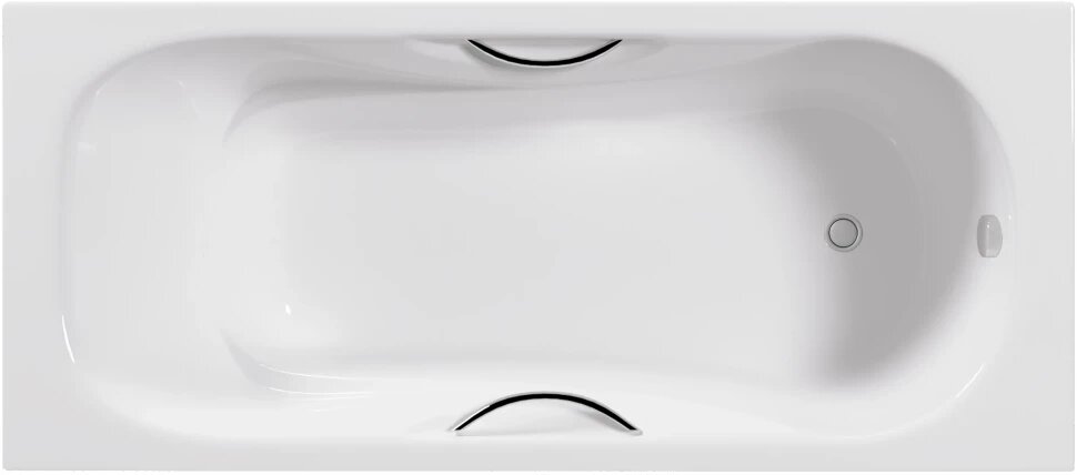 Ванна чугунная Delice Malibu DLR230629R 160x75 см, с отверстиями под ручки, белый